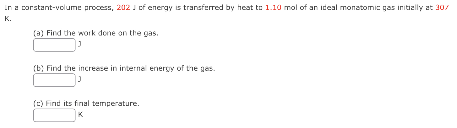 Solved In a constant-volume process, 202J ﻿of energy is | Chegg.com