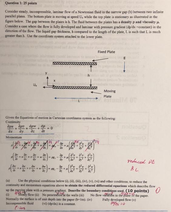 Solved Question 1: 25 points Consider steady, | Chegg.com