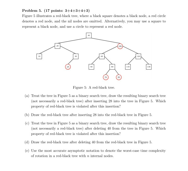Solved Problem 5. (17 points: 3+4+3+4+3) Figure 5 | Chegg.com