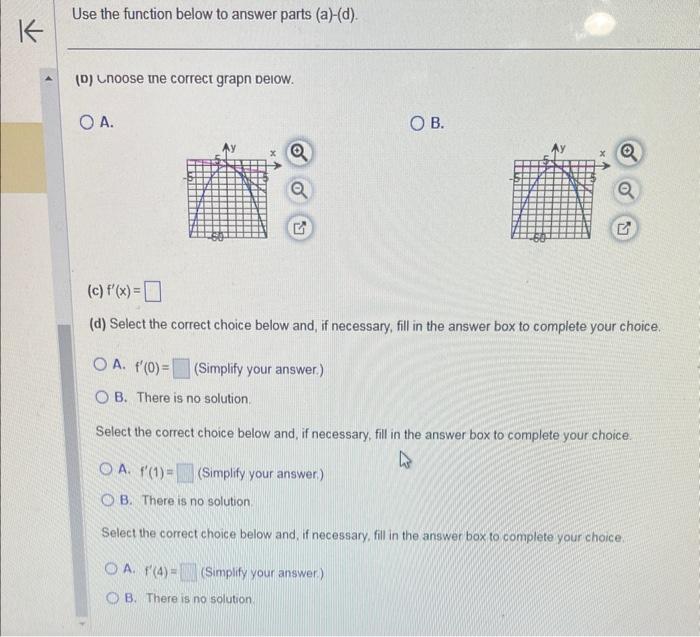 Solved Use The Function Below To Answer Parts A D