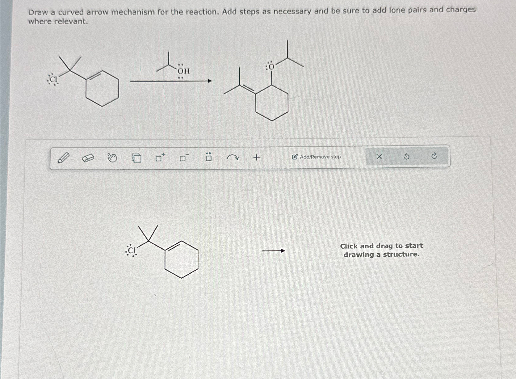 Solved Draw a curved arrow mechanism for the reaction. Add | Chegg.com