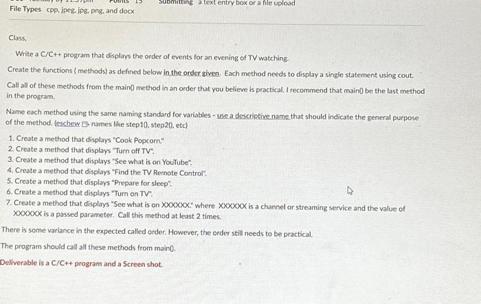 Solved Class, Write a C/C++ program that displays the order | Chegg.com