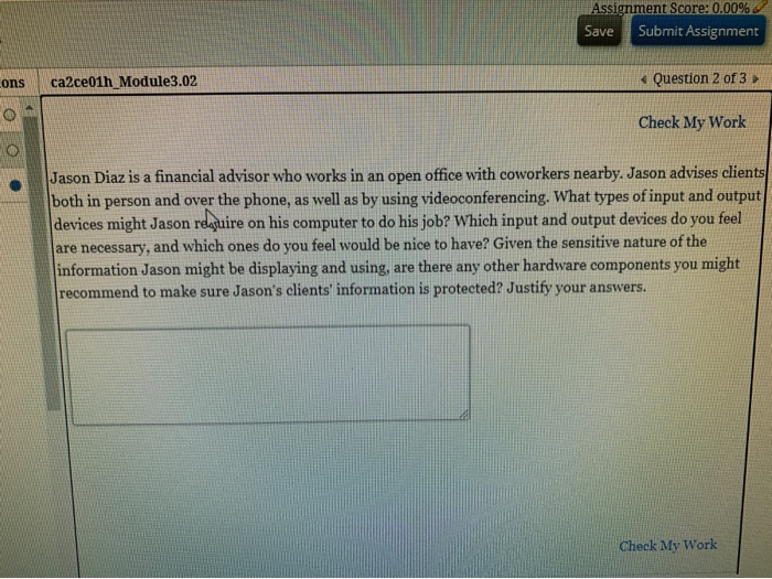 Solved Assignment Score: 0.00% Save Submit Assignment ons | Chegg.com