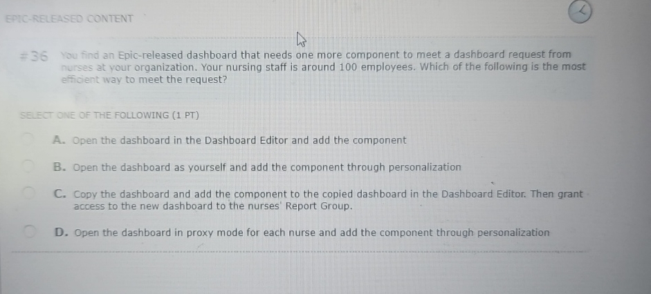 Solved EPIC-RELEASED CONTENT=36 ﻿You find an Epic-released | Chegg.com