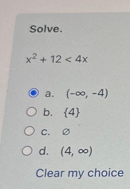 Solved Solve. x2+12