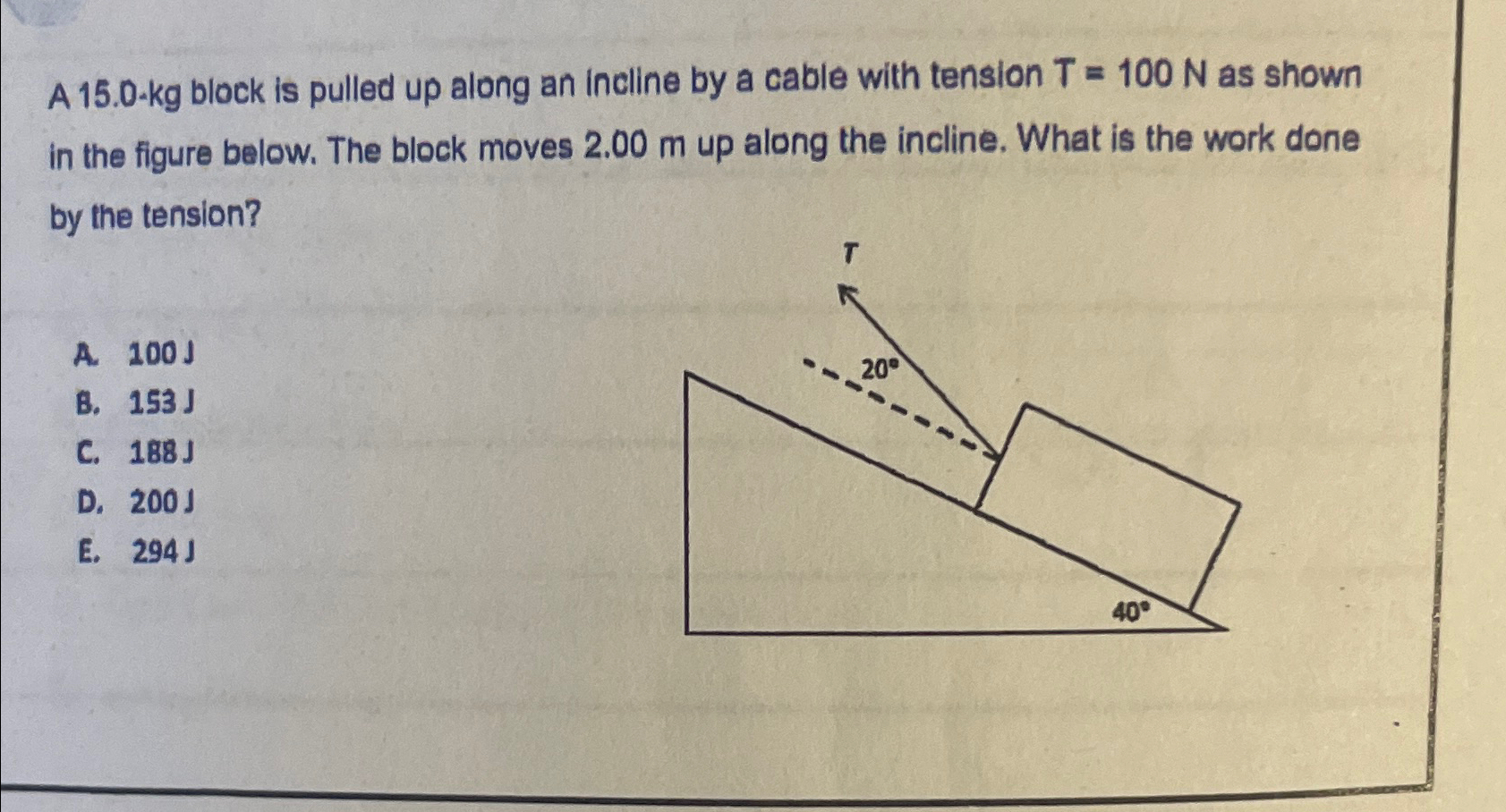 Solved A 15.0.kg block is pulled up along an incline by a | Chegg.com
