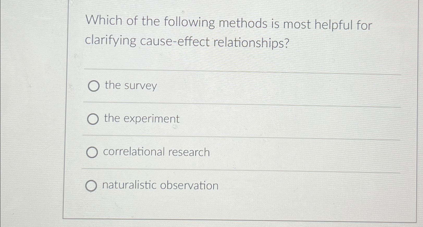 Solved Which of the following methods is most helpful for | Chegg.com