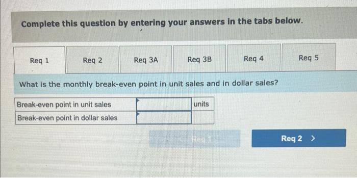 Solved Exercise 5-18 (Static) Break-Even and Target Profit | Chegg.com