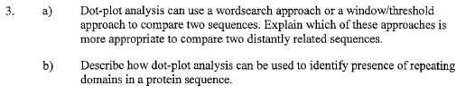 a) ﻿Dot-plot analysis can use a wordsearch approach | Chegg.com