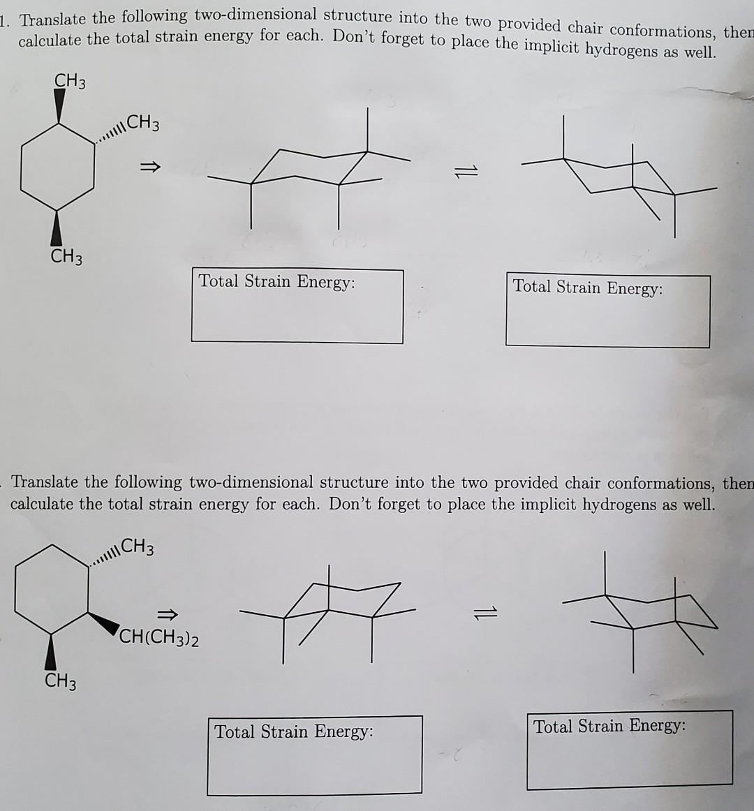 Solved Translate the following two-dimensional structure | Chegg.com