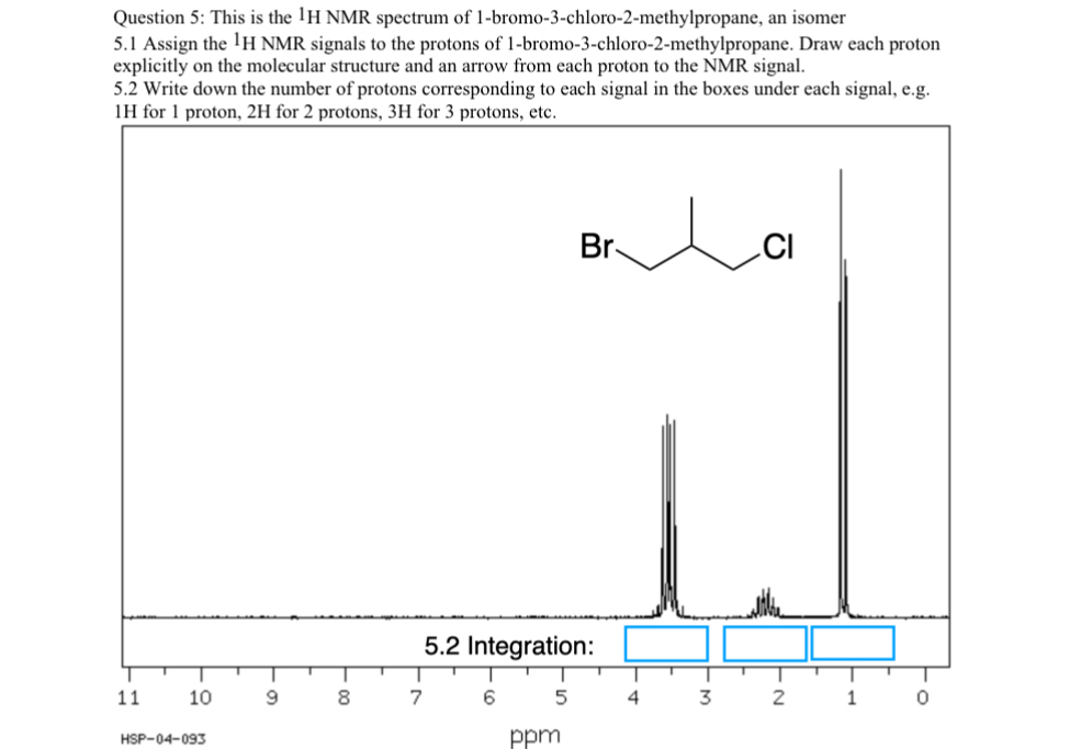 Question 5: This is the ?1H ﻿NMR spectrum of | Chegg.com