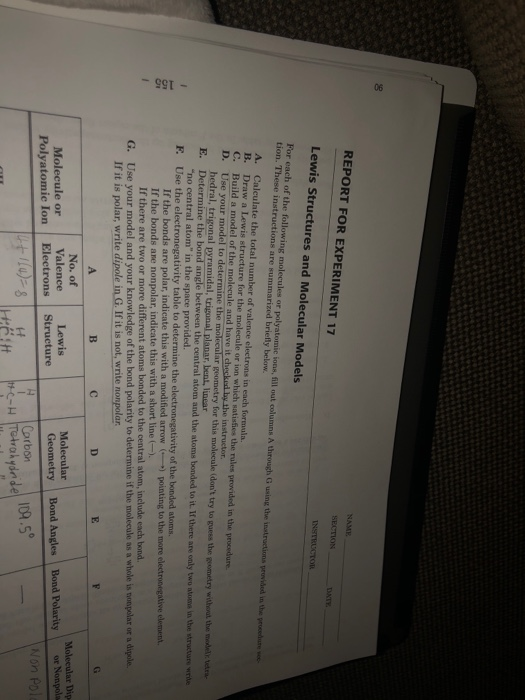 Solved Molecule or Polyatomie lon No. of Valence Electrons | Chegg.com