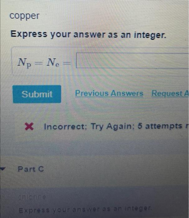 Solved copper Express your answer as an integer. Np N₁ | Chegg.com