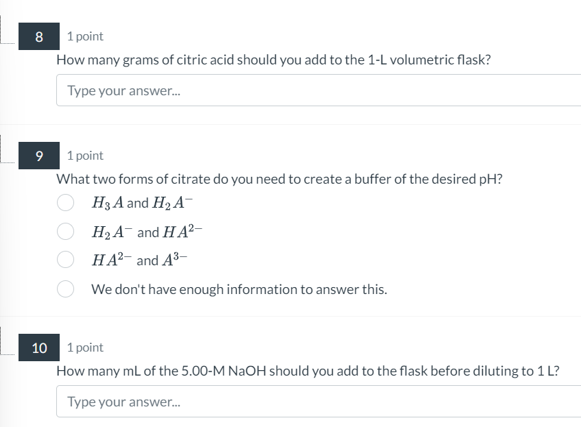 Solved You are instructed to prepare a 1-L buffer with a | Chegg.com