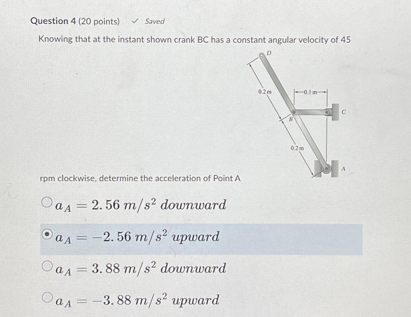 Solved Question 4 (20 points) SavedKnowing that at the | Chegg.com Solved Question 4 (20 points) SavedKnowing that at the | Chegg.com
