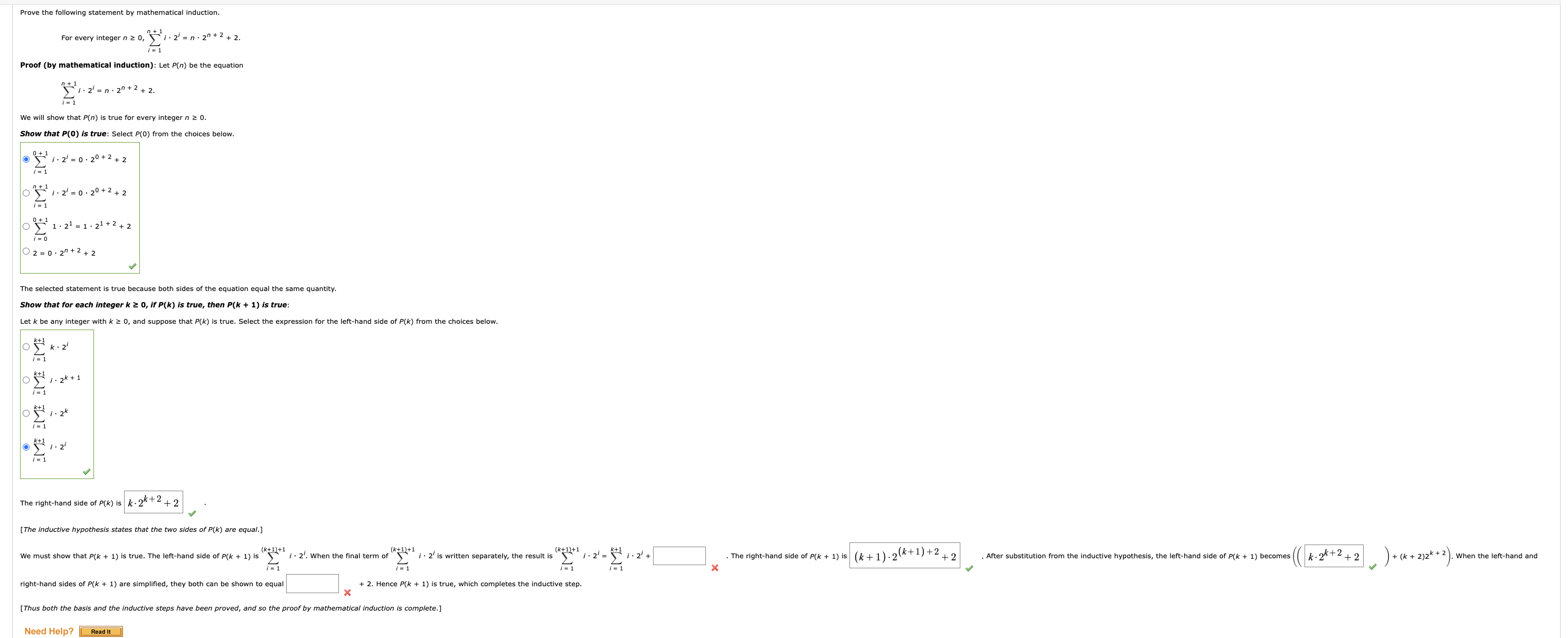 Solved Prove the following statement by mathematical | Chegg.com