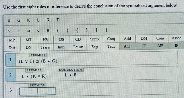 Solved Use the first eight rules of inference to derive the | Chegg.com