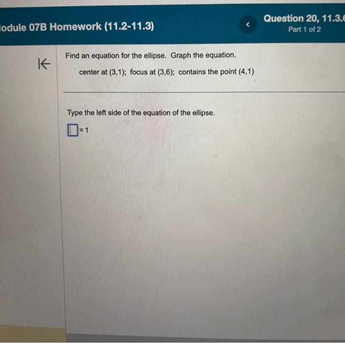 Solved Find an equation for the ellipse. Graph the equation. | Chegg.com