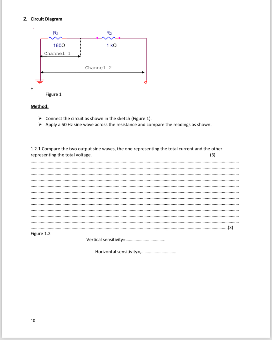 Solved Circuit DiagramMethod:Connect the circuit as shown in | Chegg.com Solved Circuit DiagramMethod:Connect the circuit as shown in | Chegg.com