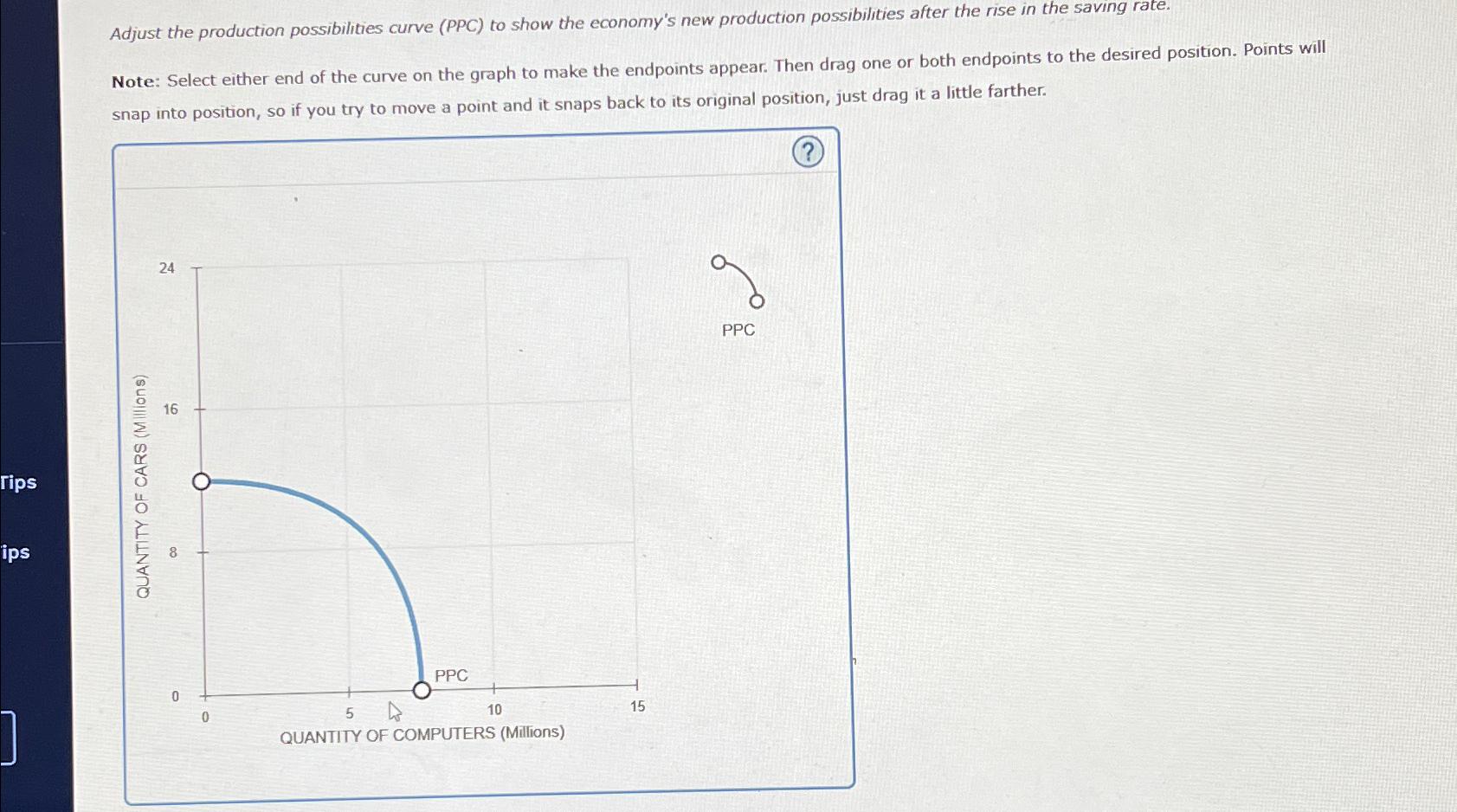 Solved Adjust the production possibilities curve (PPC) ﻿to | Chegg.com