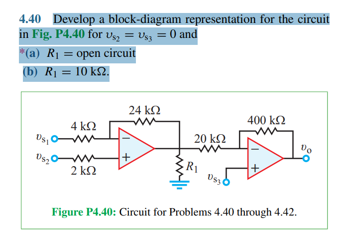 Solved 4.40 ﻿Develop a block-diagram representation for the | Chegg.com