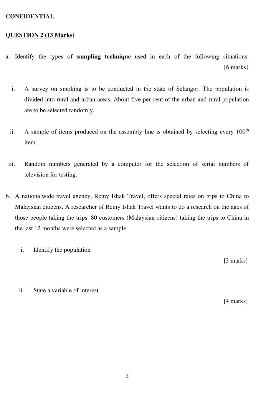 Solved QUESTION 2 (13 Marks) a. Identify the types of | Chegg.com