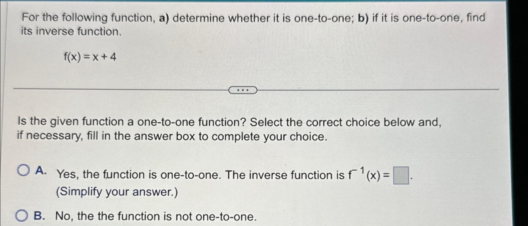 Solved For the following function, a) ﻿determine whether it | Chegg.com