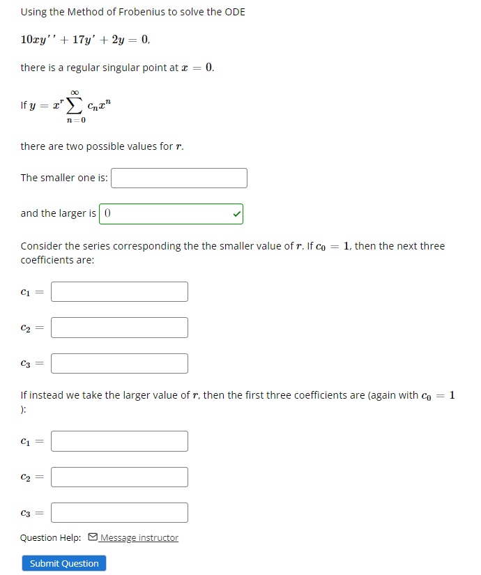 Solved Using the Method of Frobenius to solve the | Chegg.com