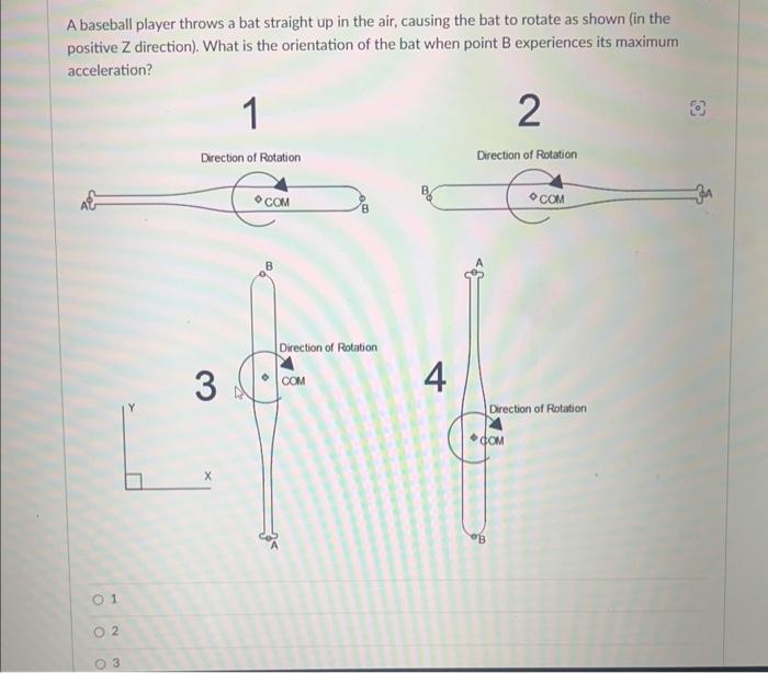 [Solved]: A baseball player throws a bat straight up in the