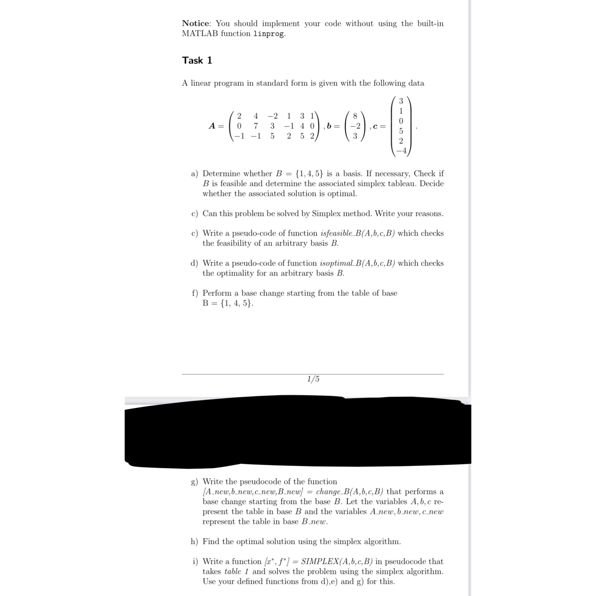 Solved Notice: You should implement your code without using | Chegg.com