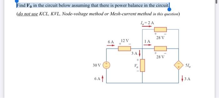 Solved (do not use KCL, KVL, Node-voltage method or | Chegg.com