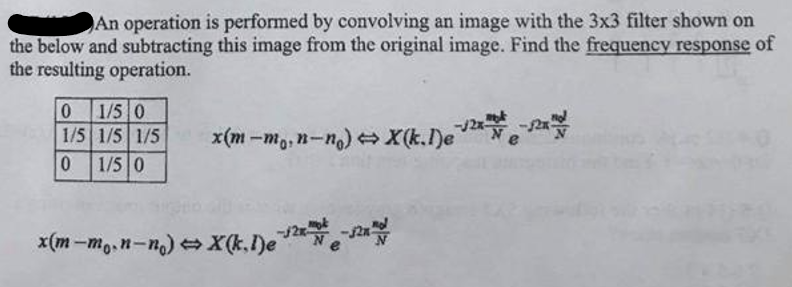 Solved An operation is performed by convolving an image with | Chegg.com