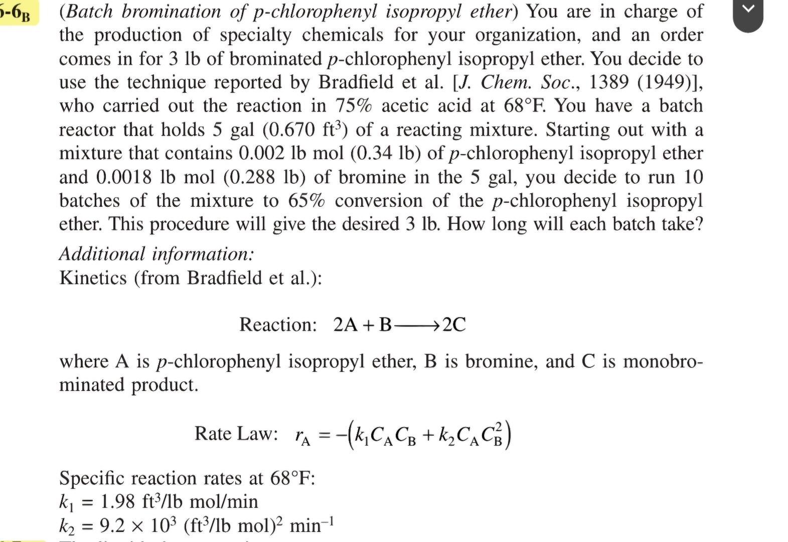 Solved (Batch bromination of p-chlorophenyl isopropyl ether) | Chegg.com