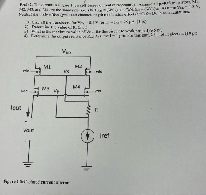 Solved Use the transistor parameters in Table 1 for all the | Chegg.com