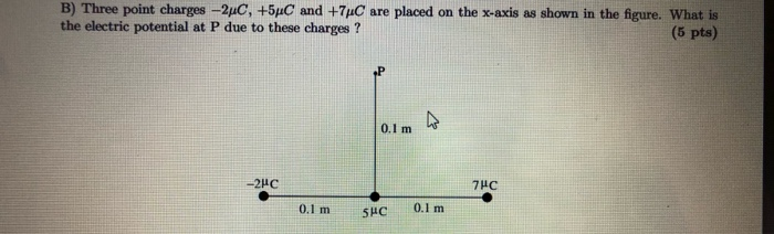 Solved B) Three point charges -2C, +54C and +7C are placed | Chegg.com