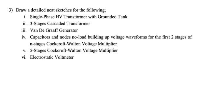Solved 3) Draw a detailed neat sketches for the following; | Chegg.com