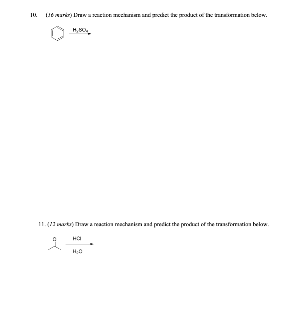 Solved (16 ﻿marks) ﻿Draw a reaction mechanism and predict | Chegg.com