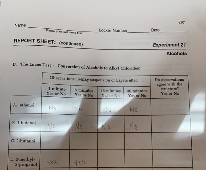 Solved 297 Name Please print; Inst name first Locker Number | Chegg.com