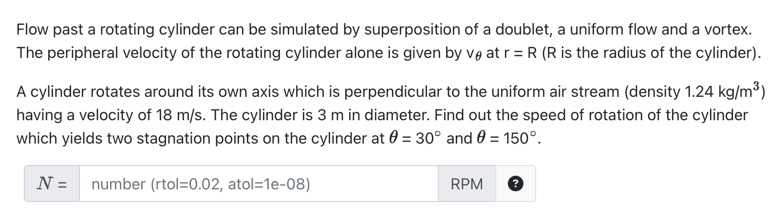 Solved Flow past a rotating cylinder can be simulated by | Chegg.com