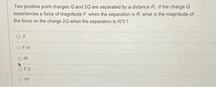 Solved Two positive point charges Q and 2Q are separated by | Chegg.com