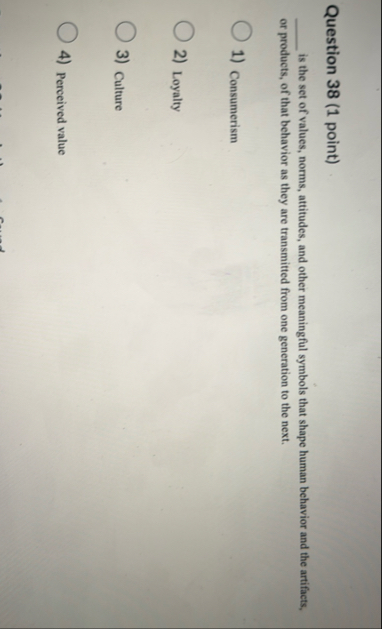 Solved Question 38 (1 ﻿point)q, ﻿is the set of values, | Chegg.com