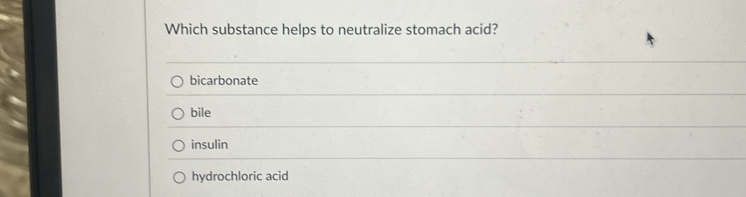 Solved Which substance helps to neutralize stomach | Chegg.com