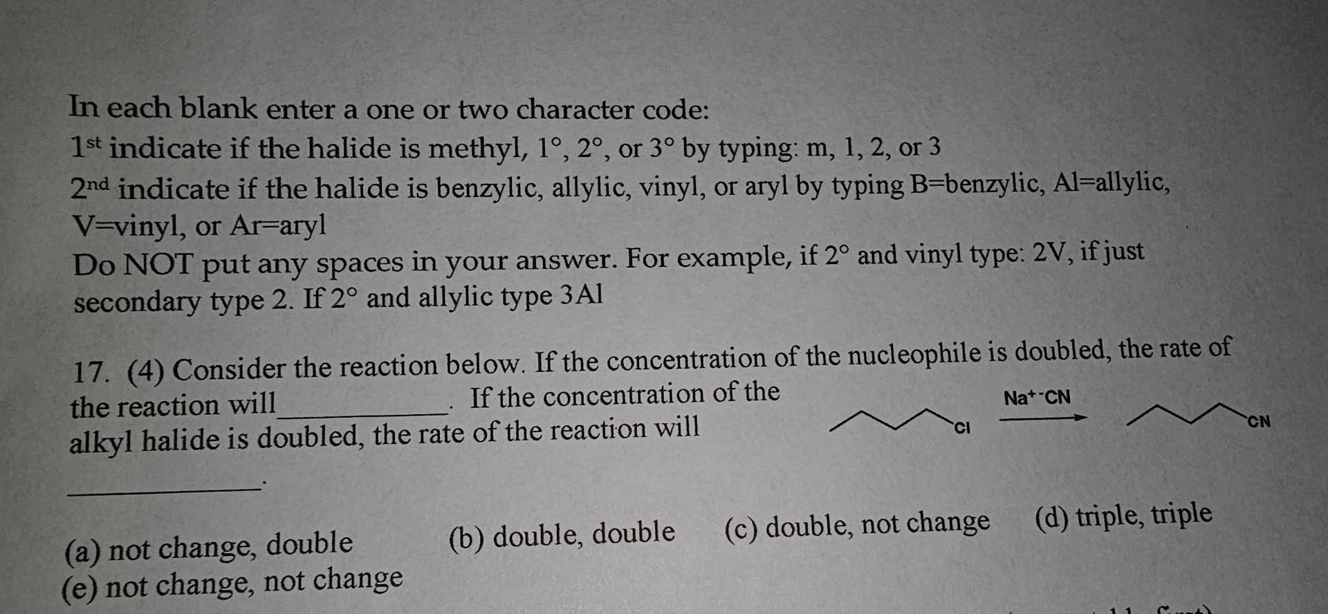 Solved In each blank enter a one or two character code: 1st | Chegg.com
