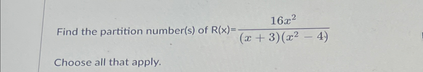 Solved Find the partition number(s) ﻿of | Chegg.com