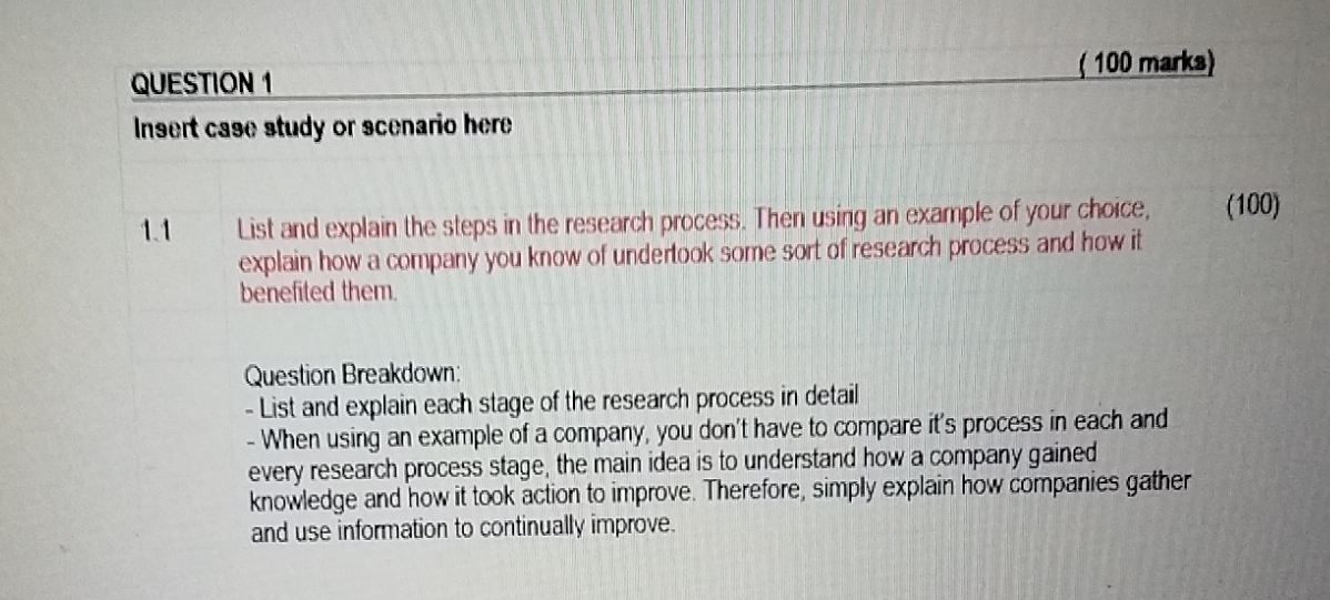 Solved QUESTION 1(100 ﻿marks)Insert case study or scenario | Chegg.com