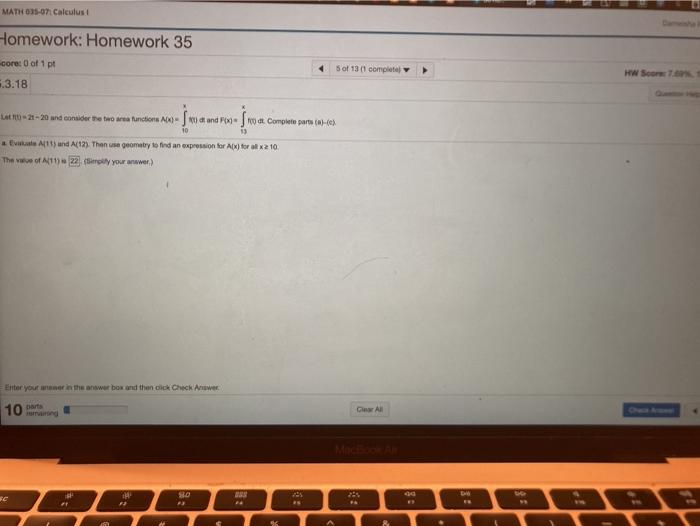 Solved MATH 03-07. Calculus Homework: Homework 35 core: 0 of | Chegg.com