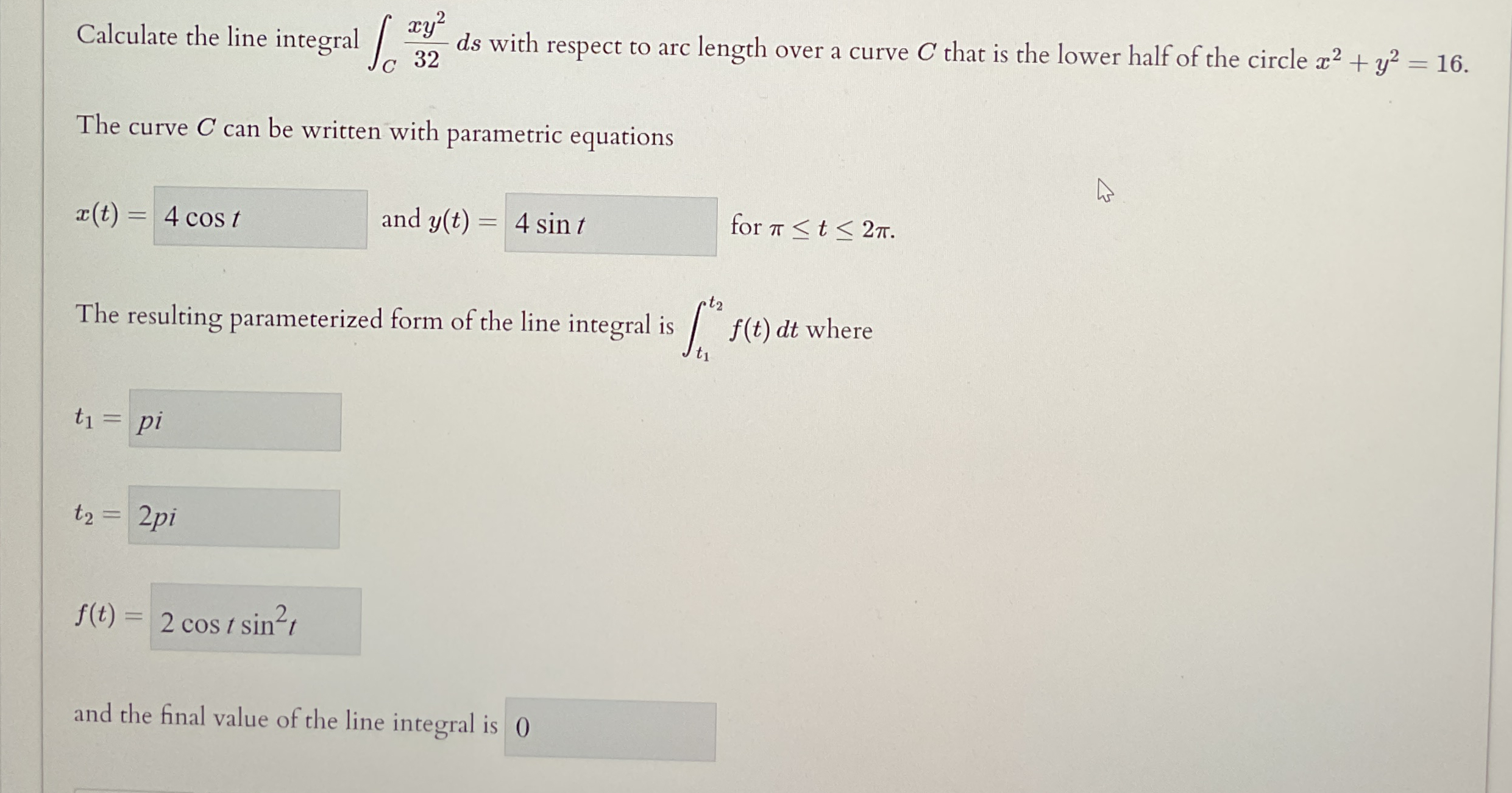Solved by an EXPERT Calculate the line integral ∫C﻿xy232ds ﻿with respect | Chegg.com