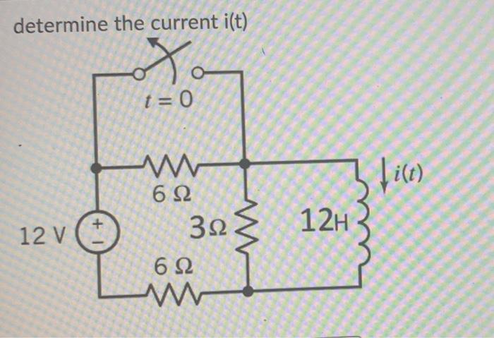 Solved determine the current i(t) | Chegg.com