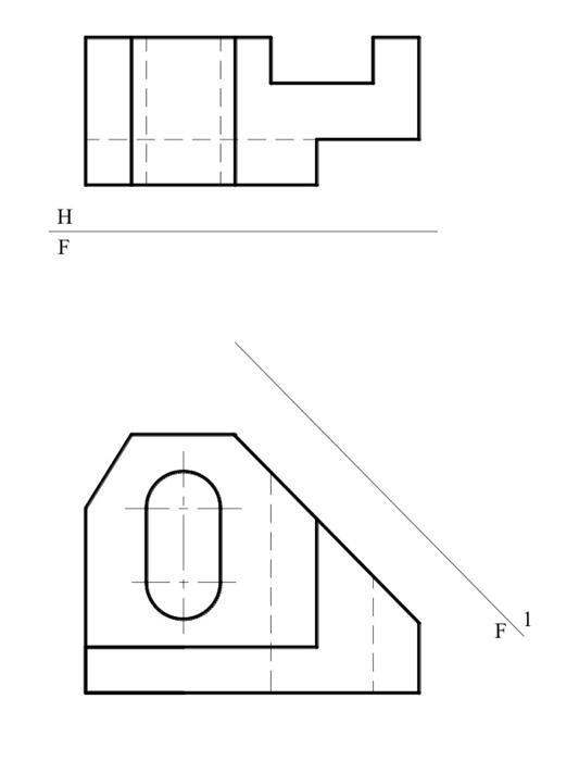 Solved Draw the partial auxiliary view of the inclined | Chegg.com