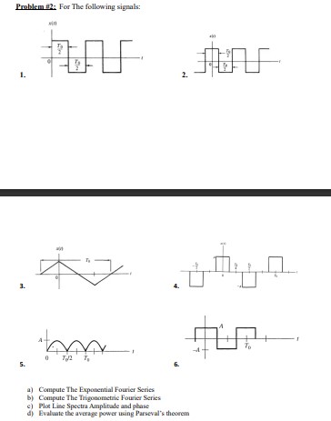 Solved Problem #2: For The following signals:a) ﻿Compute The | Chegg.com